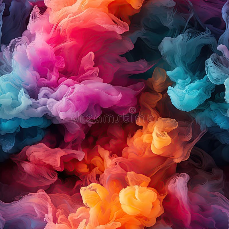 Colorful Smoke Pattern Tile Stock Illustrations – 604 Colorful Smoke ...