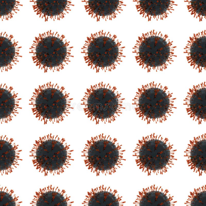 Seamless Pattern, Texture Corona Virus on a White Background. Virus 3d ...
