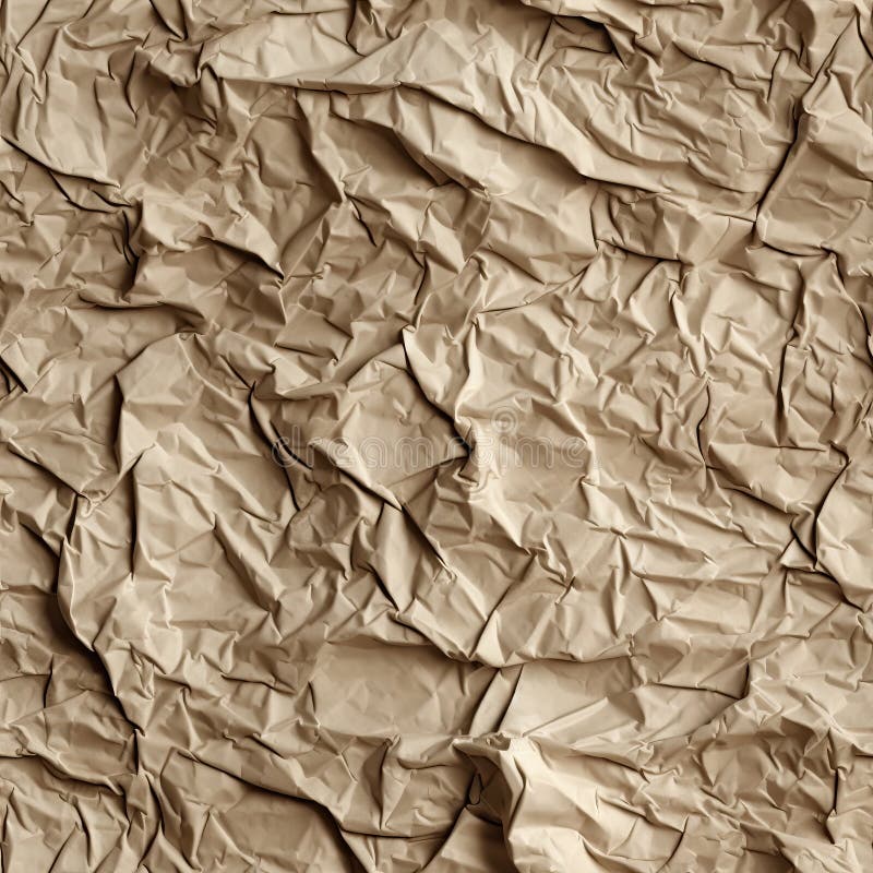 Seamless Pattern Texture of Crumpled Paper in Brown Color. Stock ...
