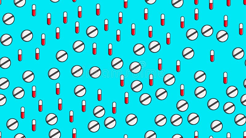 Seamless Pattern Texture of Endless Repetitive Medicine Tablets Pills ...