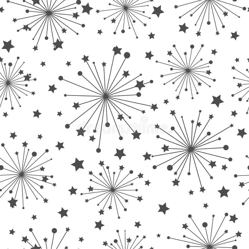 Seamless Pattern Texture with Grey Abstract Star Constellations Stock ...
