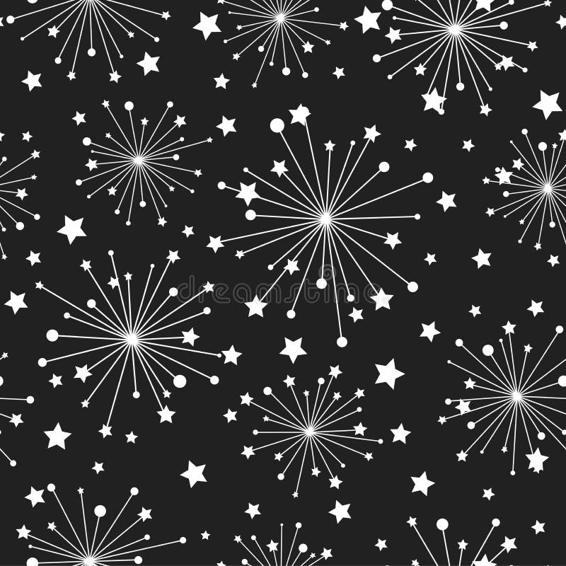 Seamless Pattern Texture with Grey Abstract Star Constellations Stock ...