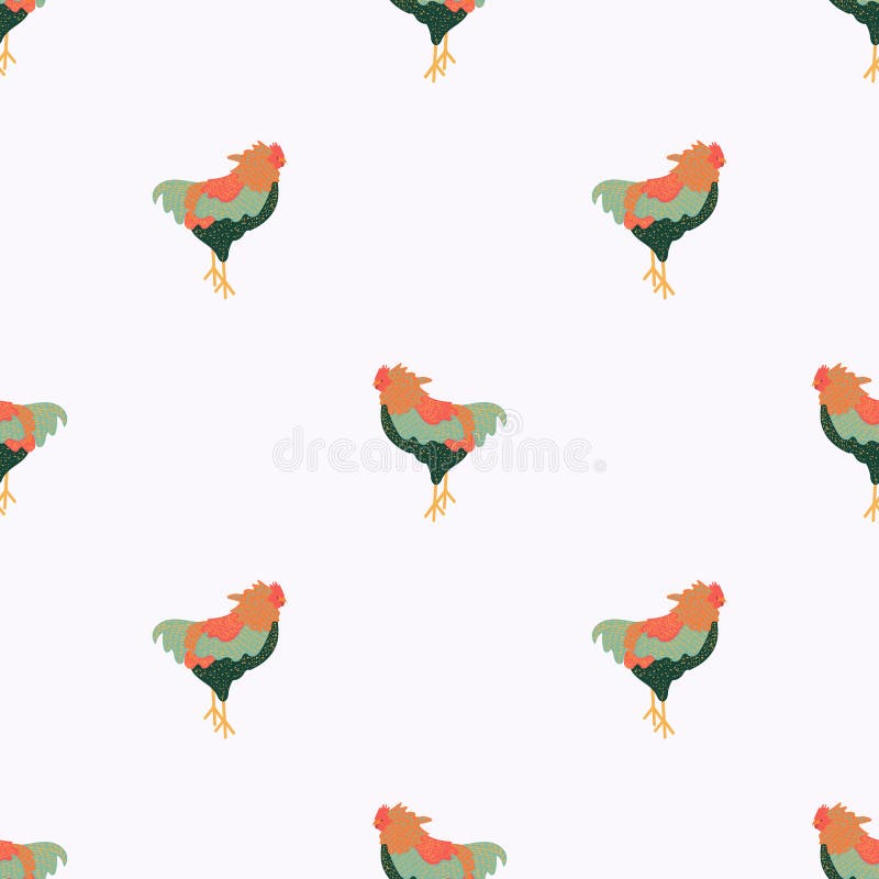 Seamless Pattern with Texture Images of Chickens Stock Vector ...