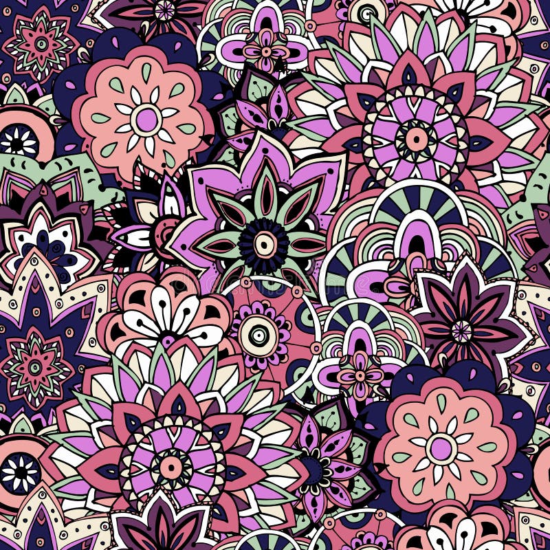 Seamless Pattern Texture. Indian, Arabic, Turkish Style Elements Stock ...