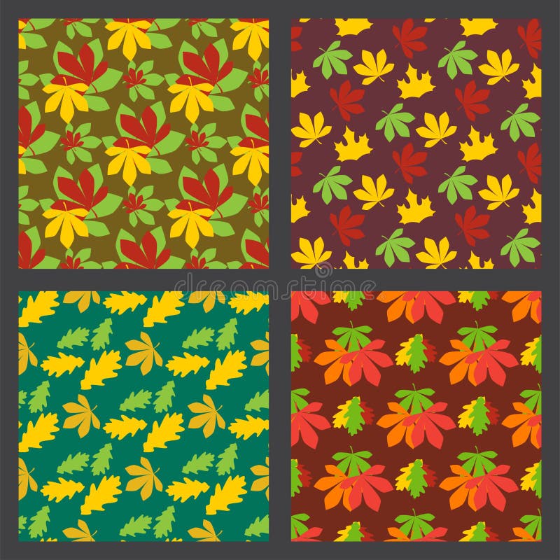 Seamless Pattern Texture of Maple Leaves Autumn Background Natural ...
