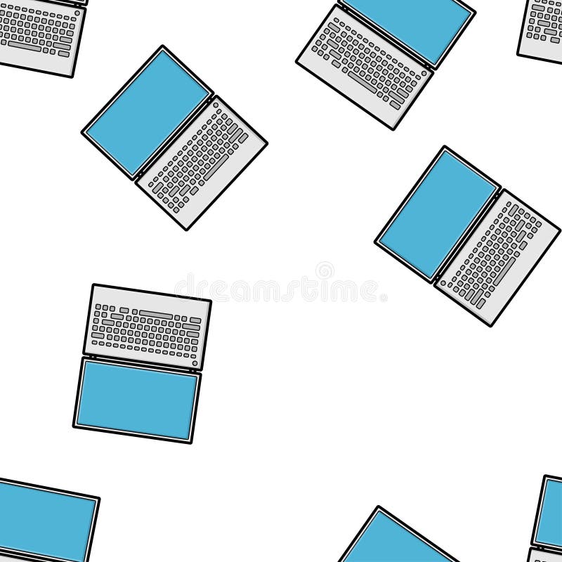 Seamless Pattern, Texture of Modern Powerful Digital Computer Mobile ...