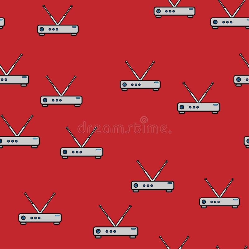 Seamless Pattern, Texture of Modern Powerful Digital Wireless White Wi ...
