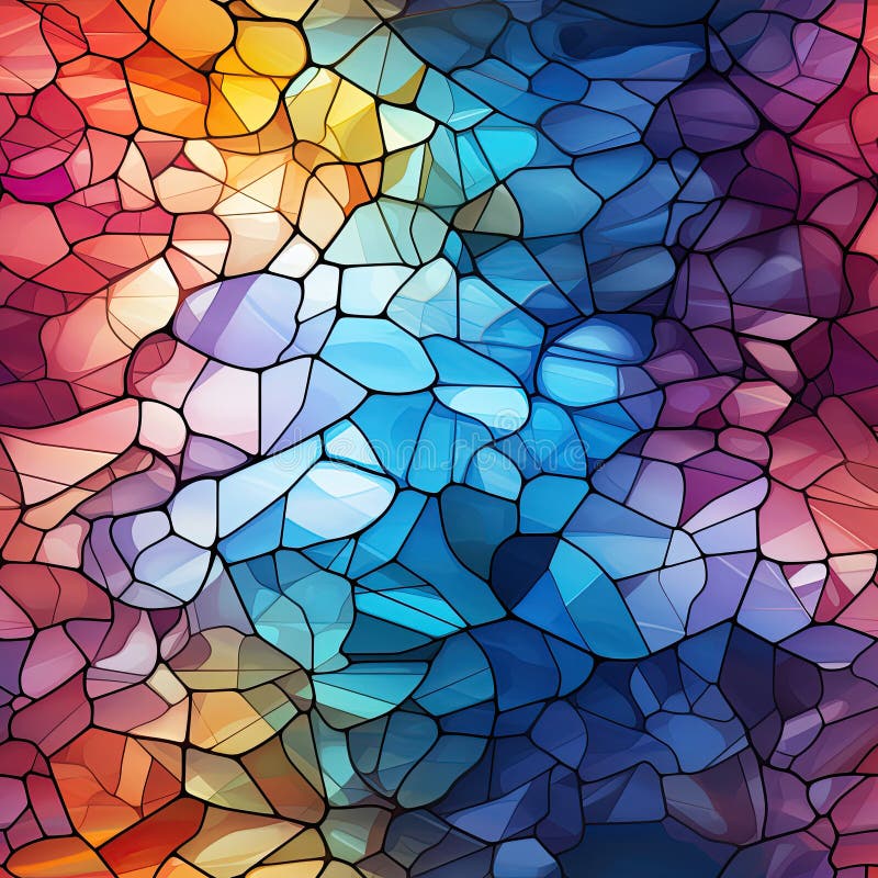 Seamless Pattern with the Texture of a Multicolored Stained Glass ...
