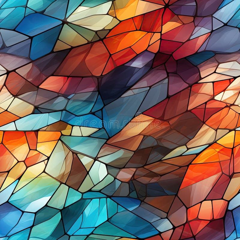 Seamless Pattern with the Texture of a Multicolored Stained Glass ...