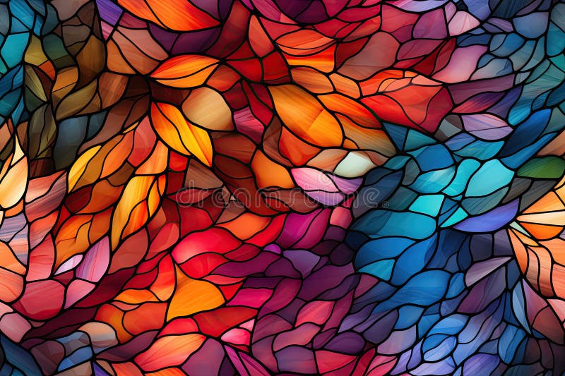Seamless Pattern with the Texture of a Multicolored Stained Glass ...