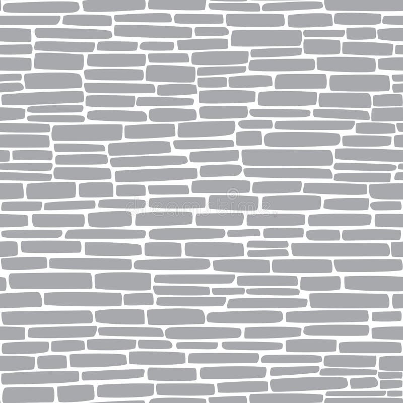 Seamless Pattern. Texture of Narrow Long Gray Bricks. Stone Wall. Aper ...