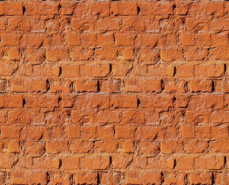 Seamless Pattern. the Texture of the Old Broken Brick. Copper Color ...
