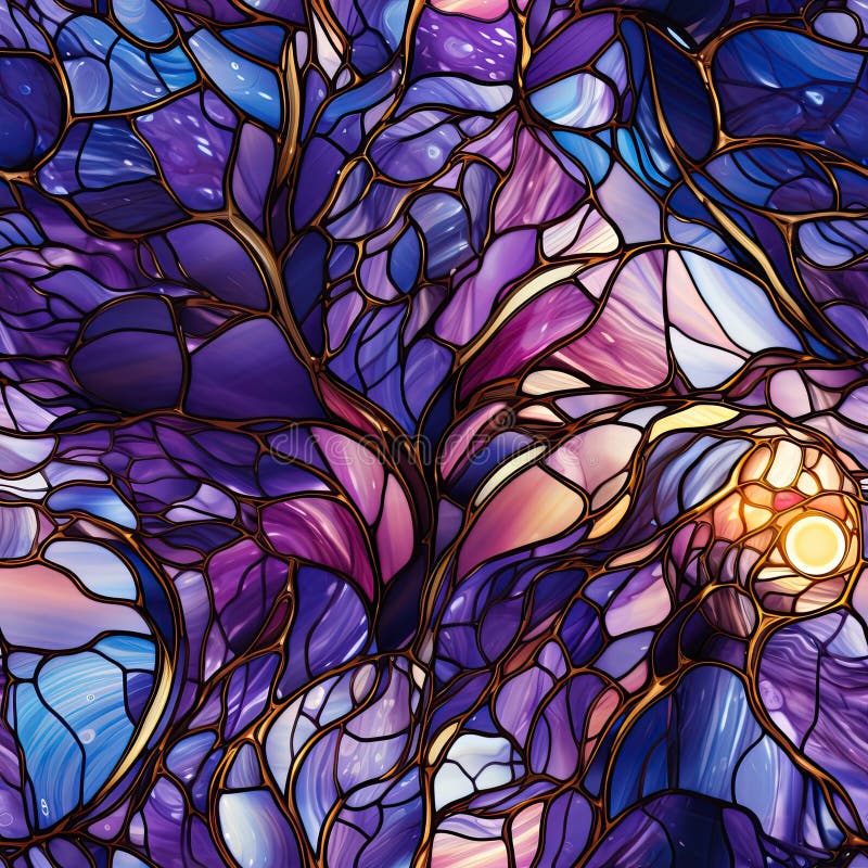 Seamless Pattern with Texture Ornament of a Stained Glass Window on ...