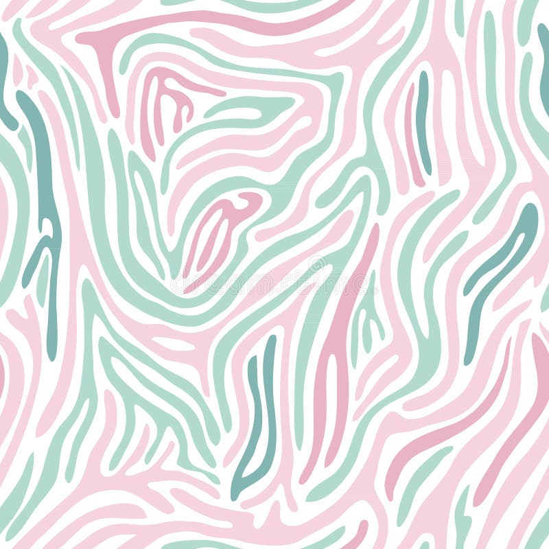 Seamless Pattern. Texture of Pastel Wavy Stripes Stock Vector ...