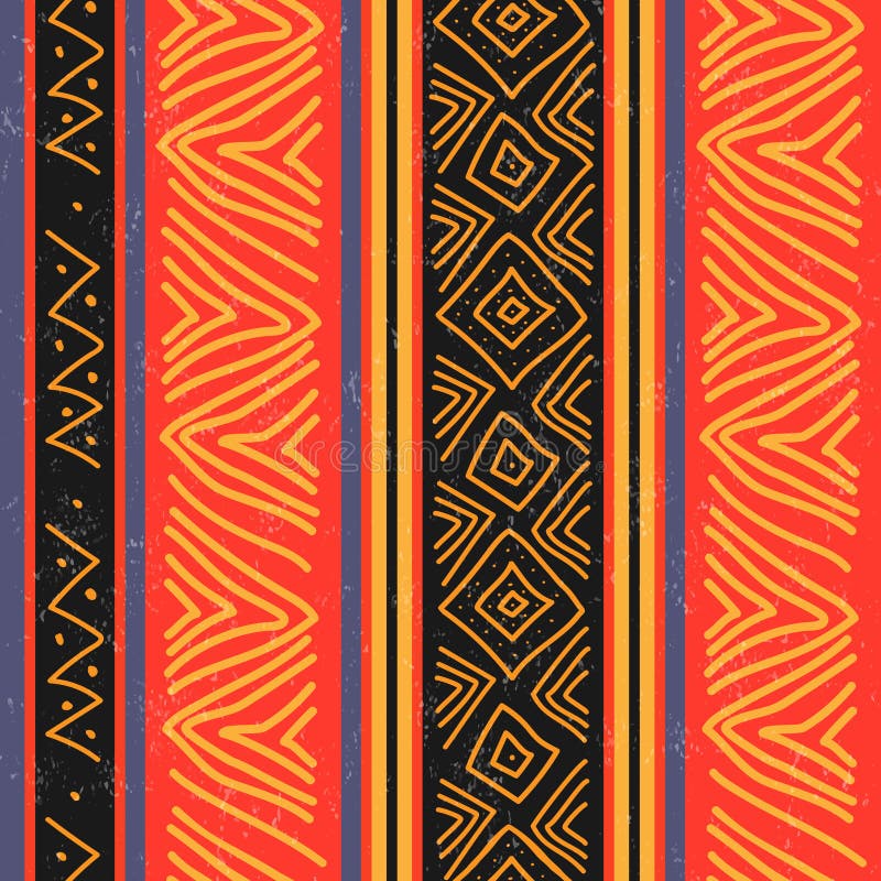Seamless Pattern on the Theme of African Ethnicity for Textile Textures ...