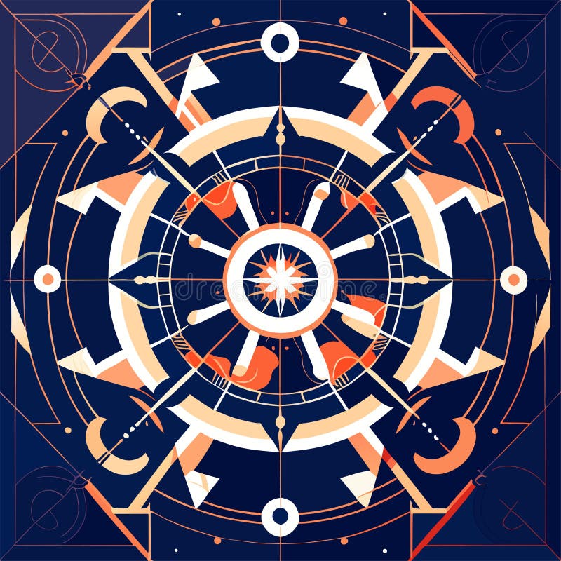 Seamless Pattern on the Theme of Navigation. Vector Illustration Stock ...