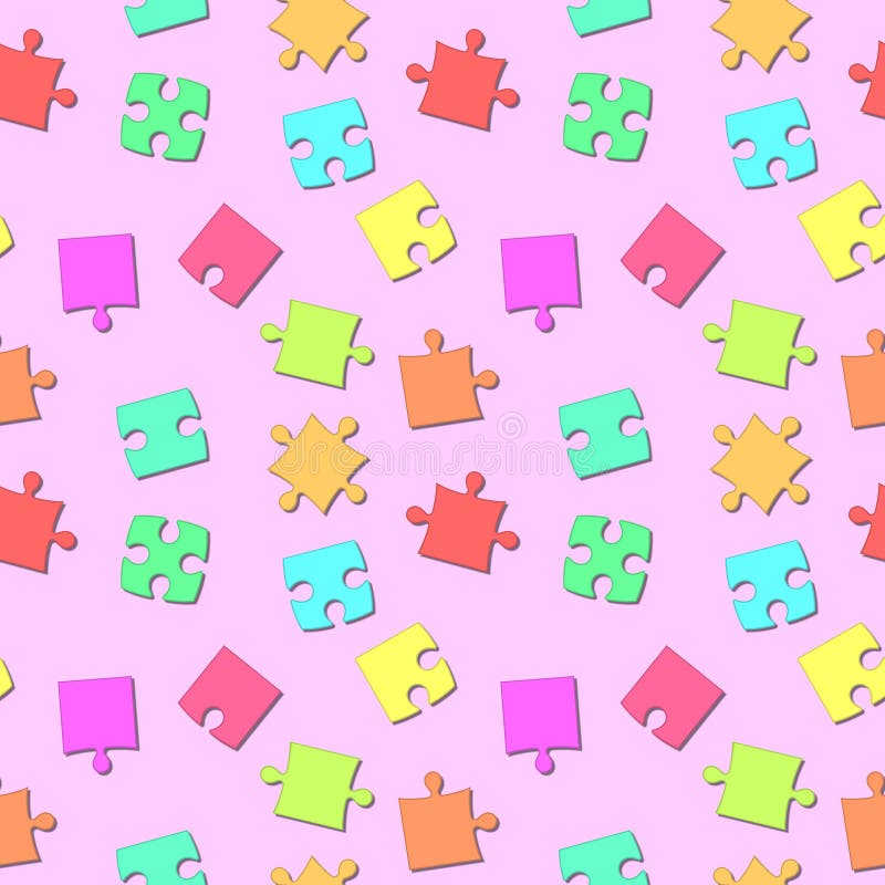 Seamless Pattern Color Puzzles Stock Illustrations – 440 Seamless ...