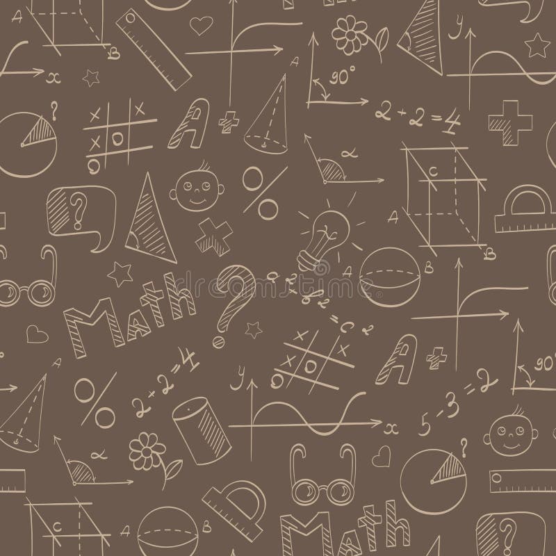 Mathematics Science Theme Hand Drawn Pattern Stock Illustrations – 60 ...