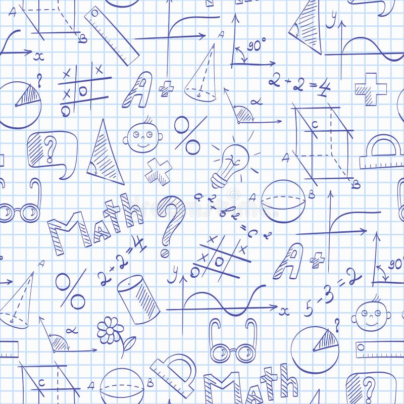 Mathematics Science Theme Hand Drawn Pattern Stock Illustrations – 60 ...