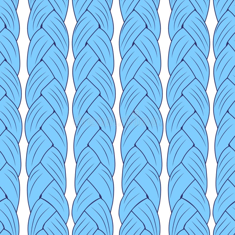 Seamless Pattern of Thread Weaves, Pigtail. Stock Vector Illustration ...