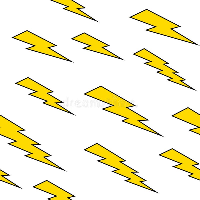 Seamless Pattern with Thunderbolt Stock Vector - Illustration of ...