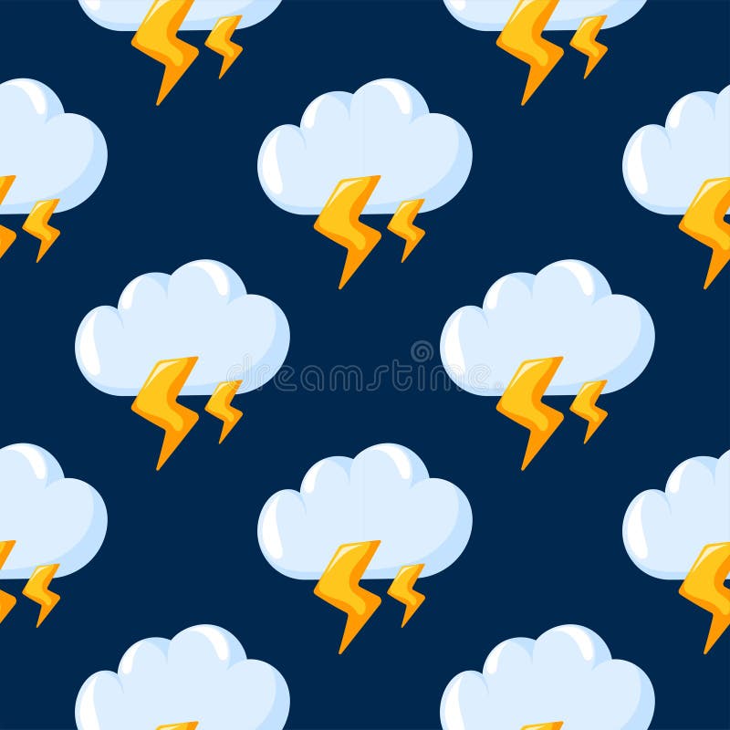 Cartoon Thunderstorm Clouds