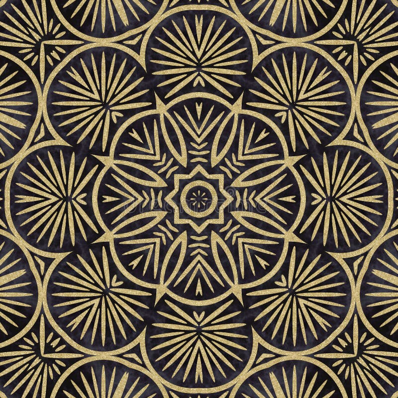 Art Deco Seamless Repeating Pattern Stock Illustration - Illustration ...