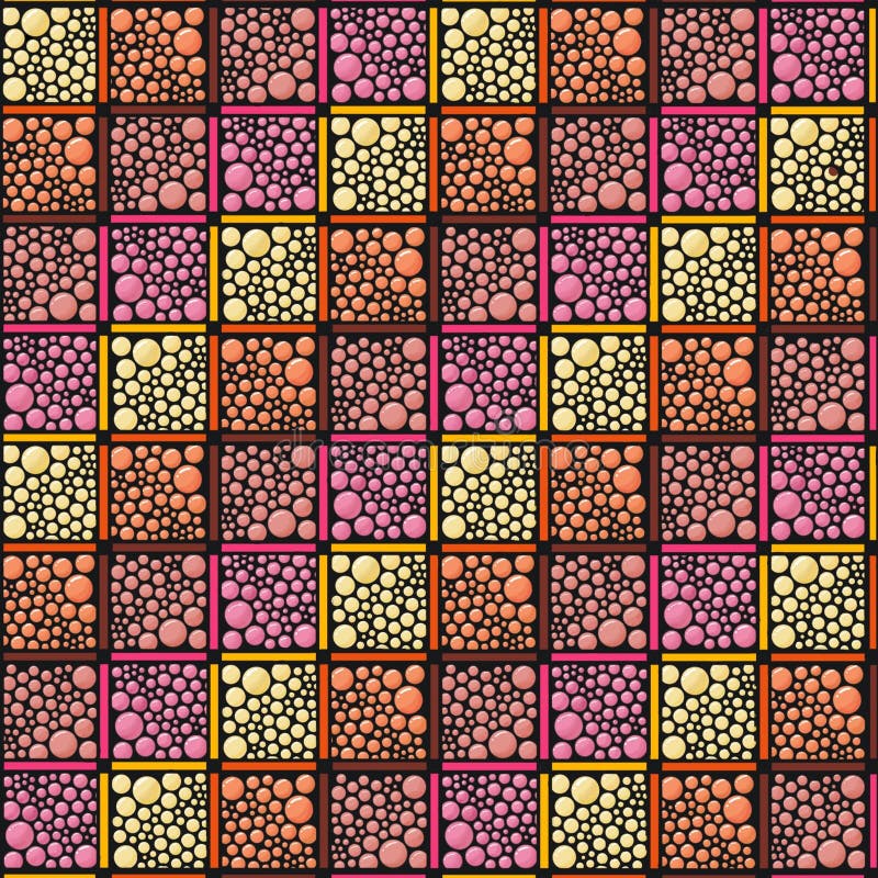 Seamless Pattern Tile with Colourful Bubbles Stock Illustration ...