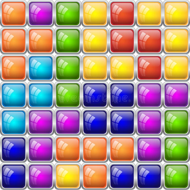 Seamless Pattern with Tile Mosaic Blocks Stock Vector - Illustration of ...