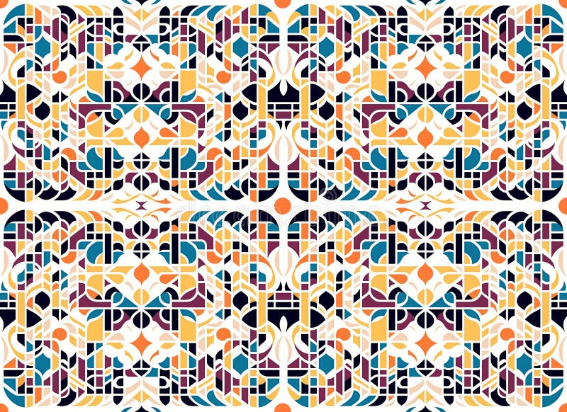 Seamless Pattern Tileable of Abstract Shapes Irregulars and Vertical ...