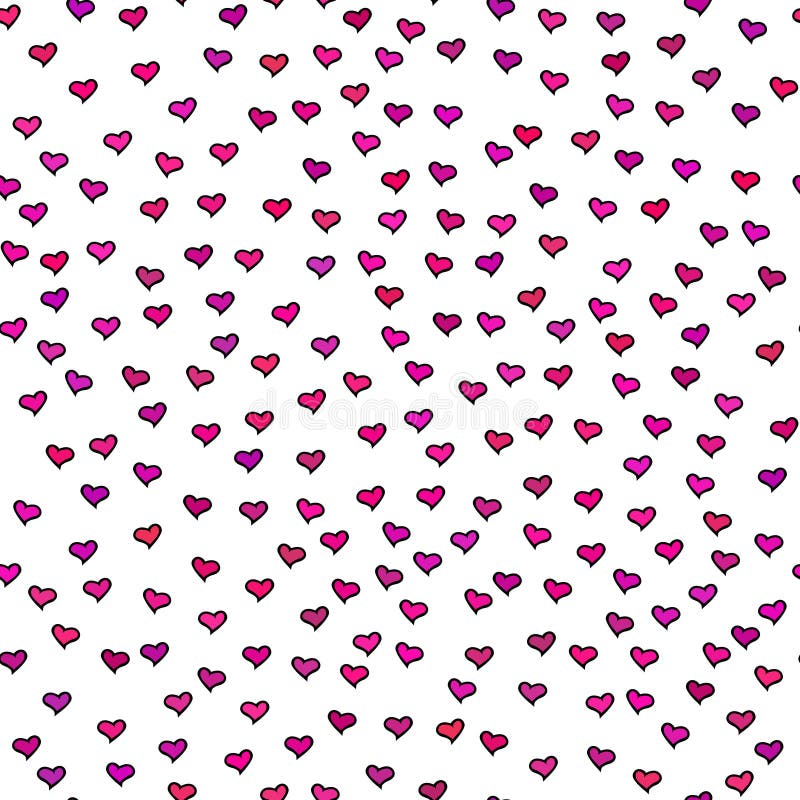 Seamless Pattern. Tiny Pink and Purple Hearts. Abstract Repeating ...
