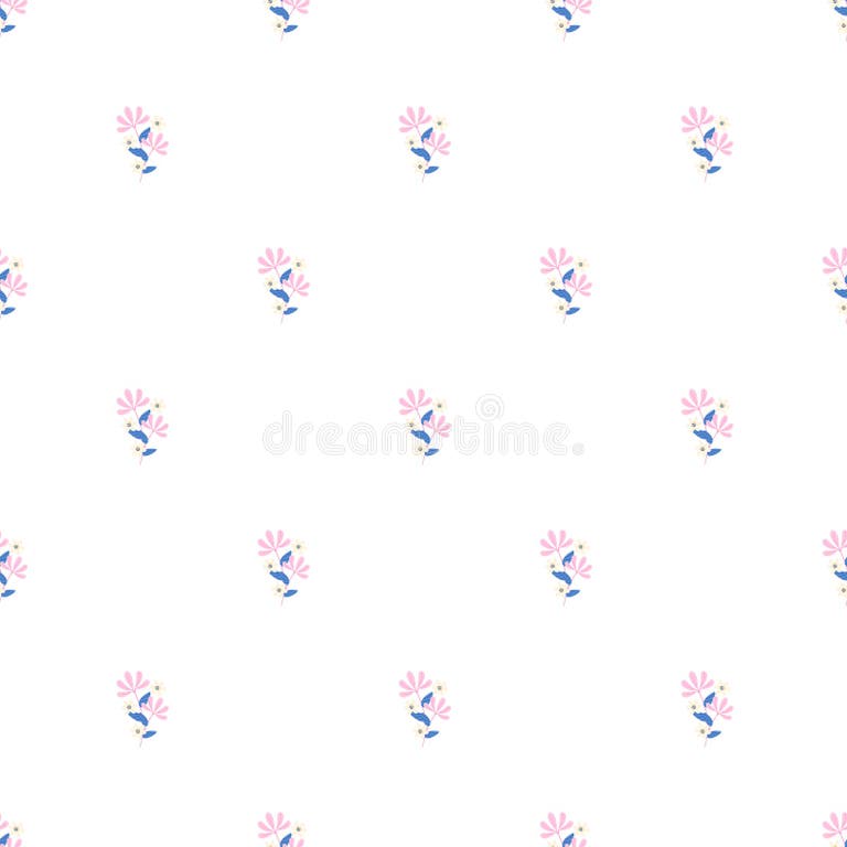 Tiny Spring Feelings Seamless Vector Pattern Design Stock Vector - Illustration of blossom ...