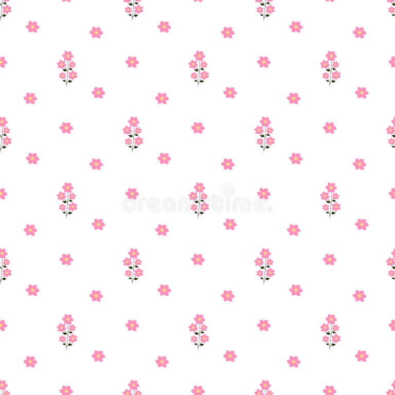 Tiny Spring Feelings Seamless Vector Pattern Design Stock Vector - Illustration of flat, small ...