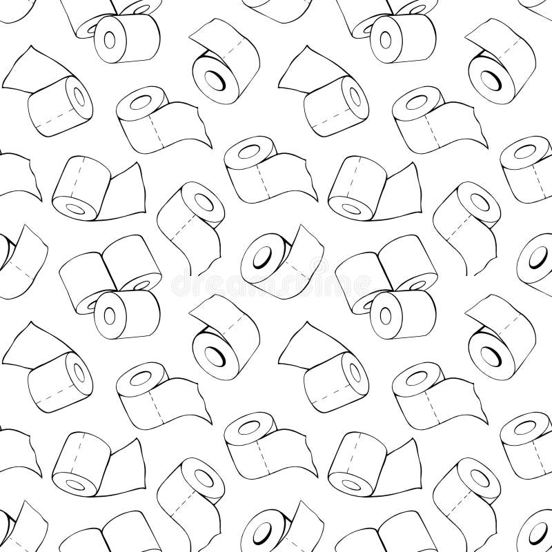 White Toilet Paper Seamless Texture Stock Illustrations – 301 White ...