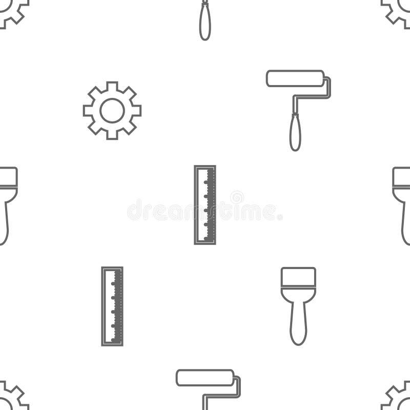 Seamless Pattern with Tools Icon Stock Vector - Illustration of ...