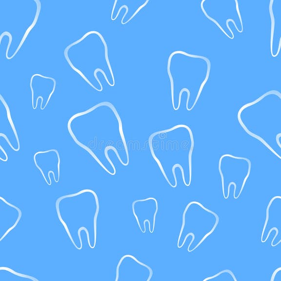 Seamless Pattern with Tooth Stock Vector - Illustration of texture ...