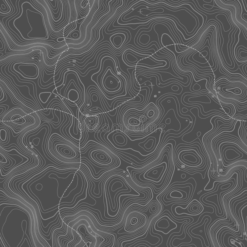 Seamless Pattern. Topographic Map Background with Space for Copy ...