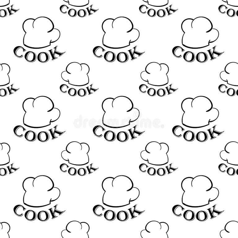 Seamless Pattern with Toques. Vector Stock Vector - Illustration of ...