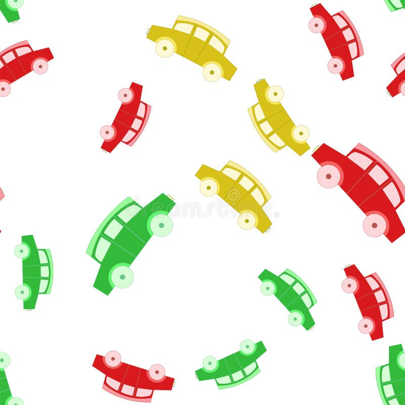 Seamless Pattern with Toy Cars. Baby Wallpapers Stock Vector ...