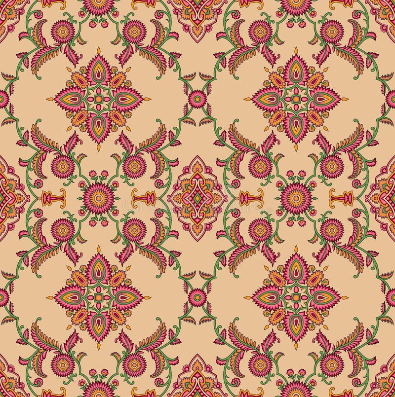 Seamless Pattern with Traditional Asian Design Elements Stock ...