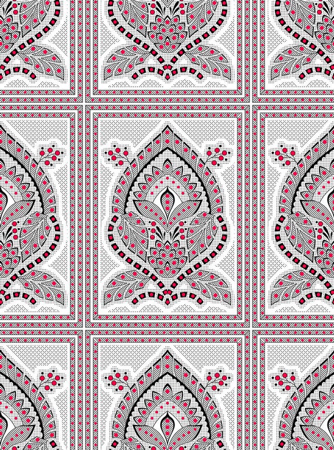 Seamless Pattern with Traditional Asian Design Elements Stock ...