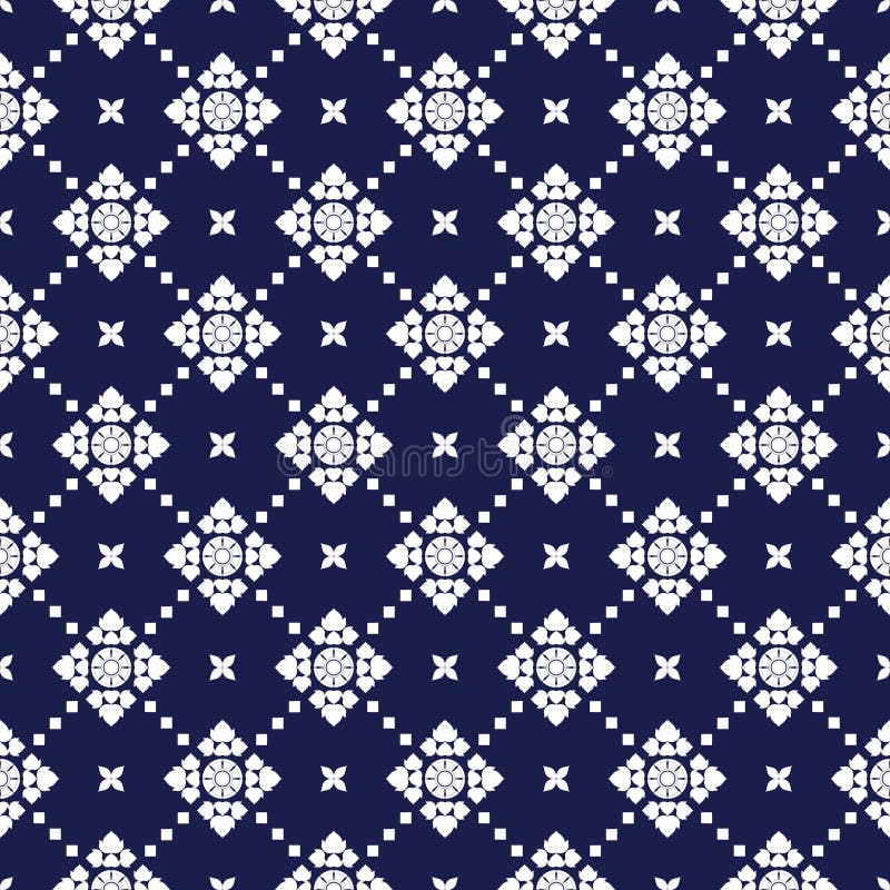 Seamless Pattern of Traditional Songket Fabric Stock Illustration ...