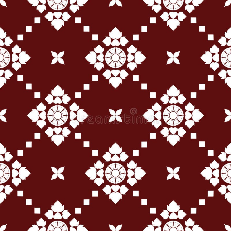 Seamless Pattern of Traditional Songket Fabric Stock Illustration ...