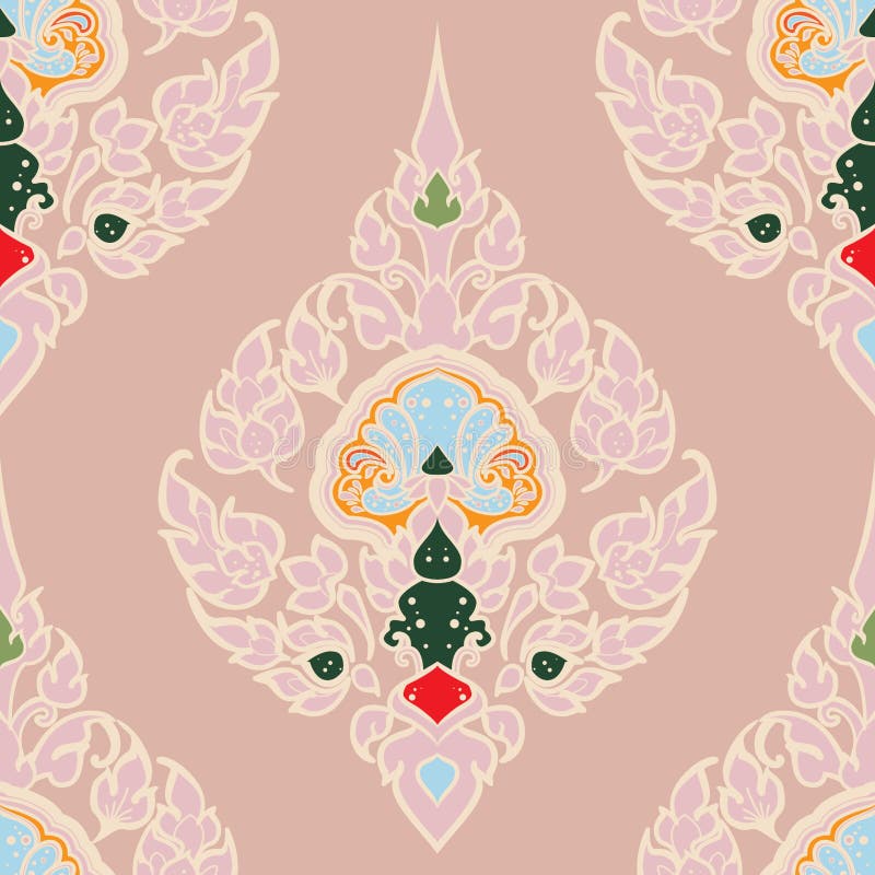 Thai decorative pattern stock vector. Illustration of asia - 86036623