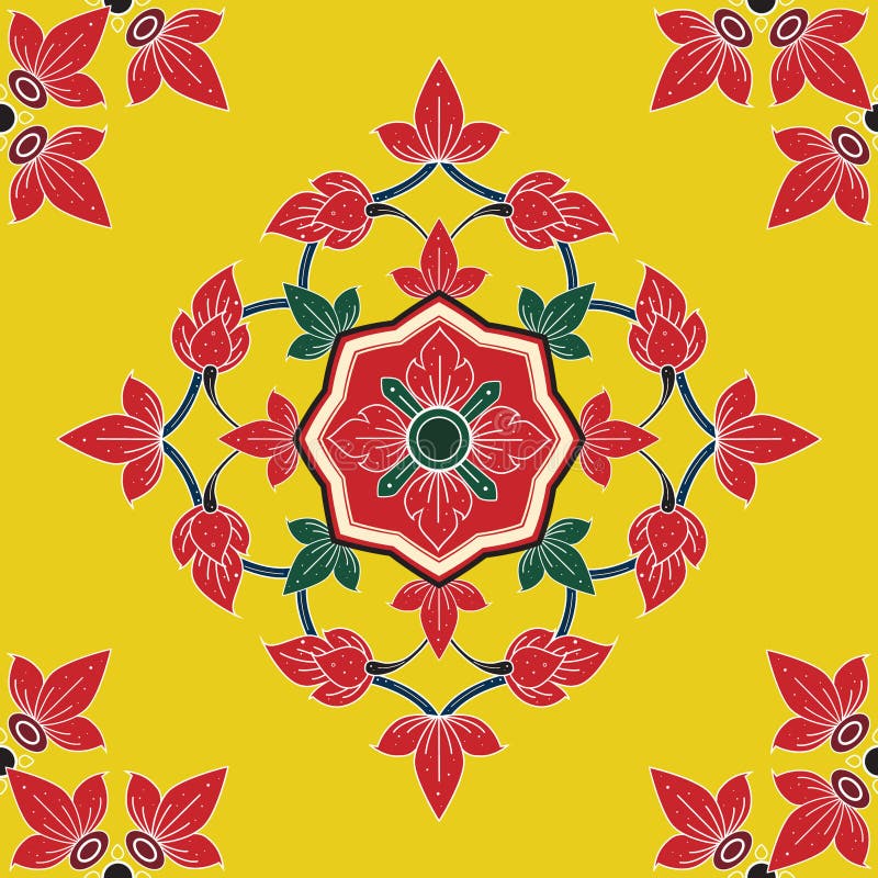 Thai decorative pattern stock vector. Illustration of asia - 86036623