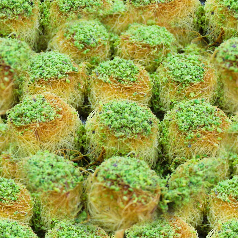 Seamless Pattern Traditional Turkish Baklava Served with Pistachio ...