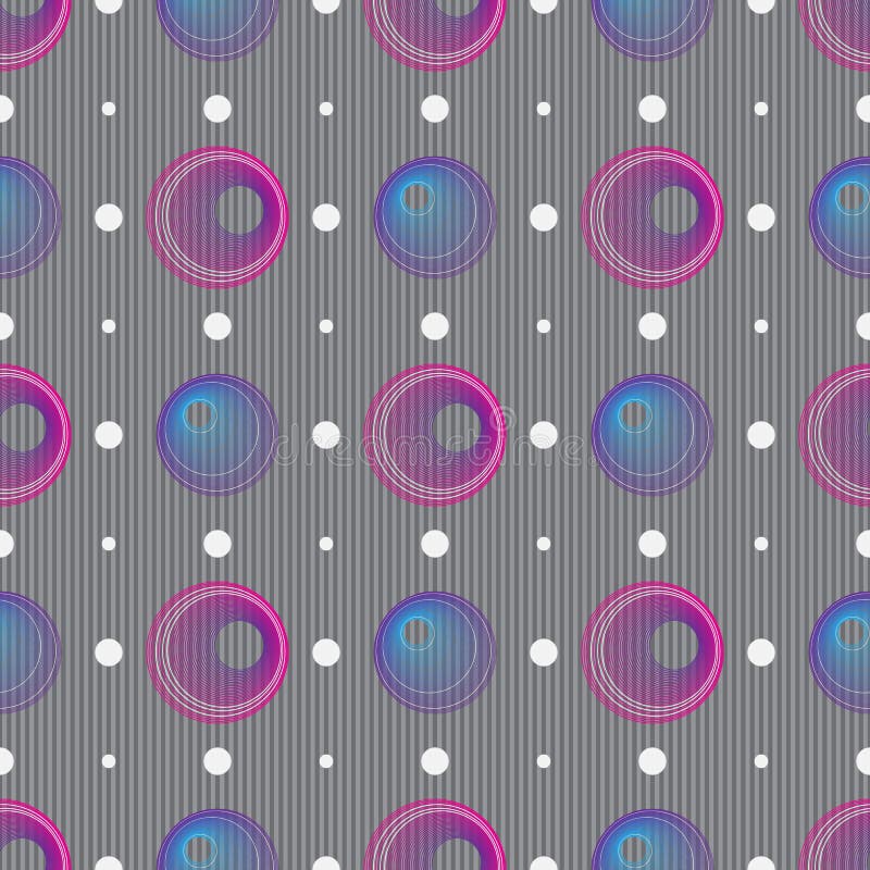 Seamless Pattern with Translucent Large and Small Colorful Polka Dots ...
