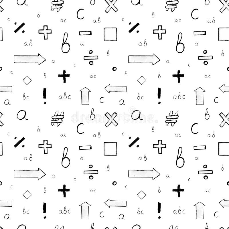 Seamless Pattern on a Transparent Background. Sketch of Grammar and ...