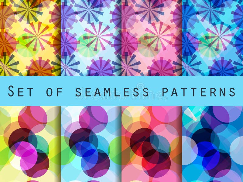 Seamless Pattern of Transparent Geometric Shapes. Stock Vector ...