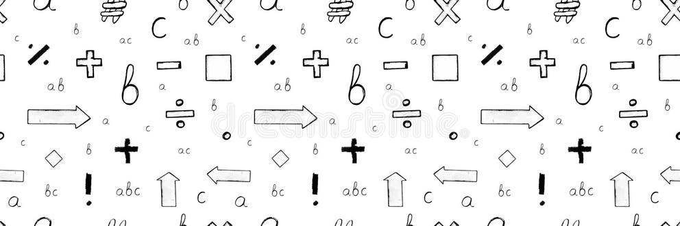 Seamless Pattern on a Transparent Rectangular Background. Sketch of ...